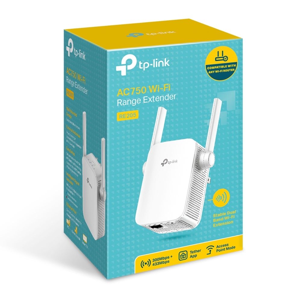 TP-Link AC750 Wi-Fi Range Extender (RE205) - Range Extenders - Computer ...