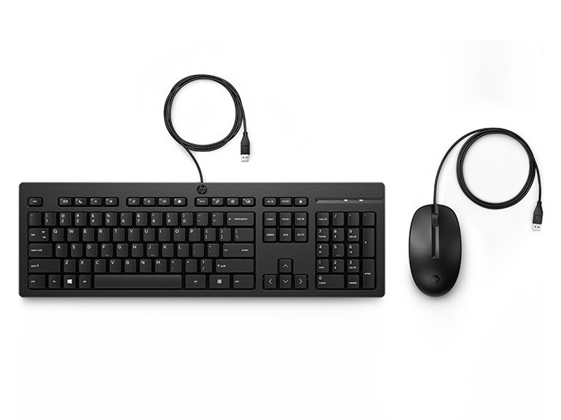 HP 225 Wired Mouse Keyboard Combo - Black (286J4AA) | Hewlett Packard ...