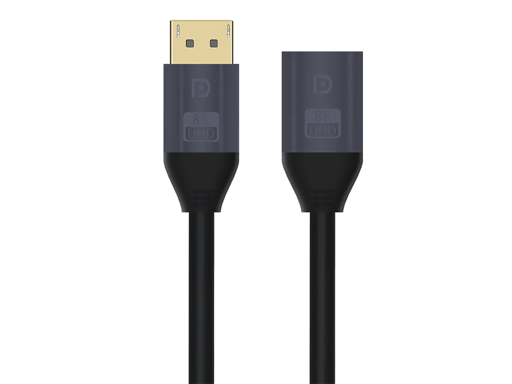 Cruxtec 1m Displayport1.4 Extension Cable Black Male to Female ...