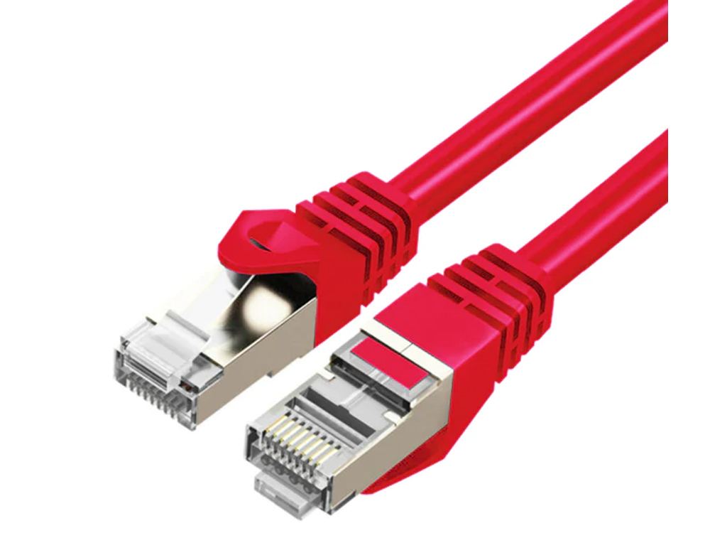 Cruxtec 3m CAT7 10GbE SF/FTP Triple Shielding Ethernet Cable - Red ...