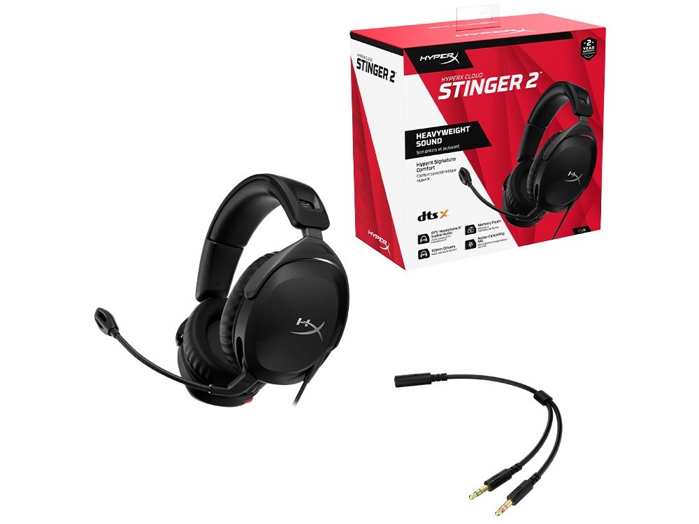 HyperX Cloud Stinger 2 Lightweight Over-Ear Headset - Headphones ...
