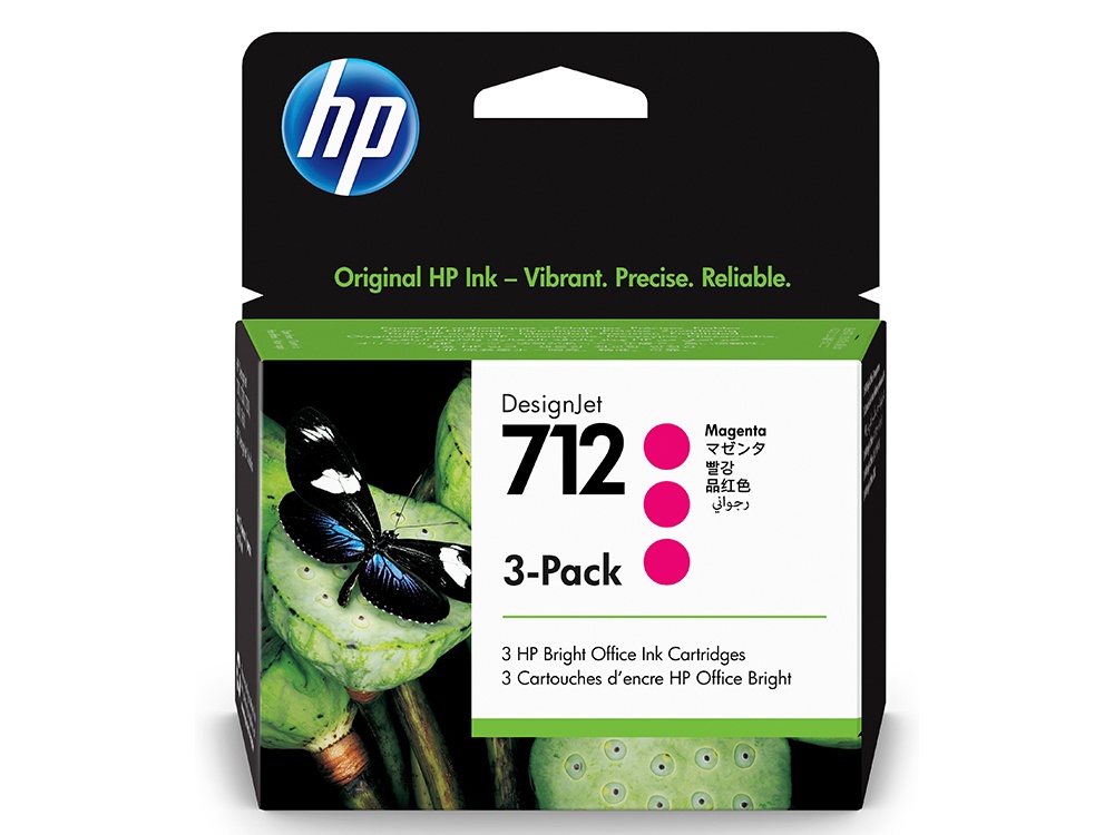 HP 712 3-pack 29-ml Magenta DesignJet Ink Cartridge - T230/T250/T650 ...