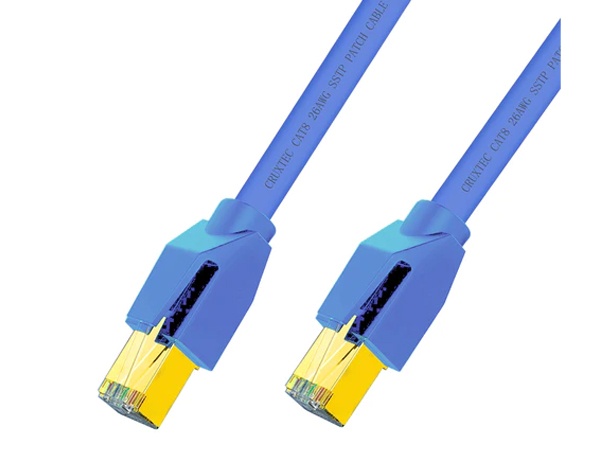 Cruxtec 5m CAT8 40GbE SF/FTP Triple Shielding Ethernet Cable - Blue ...