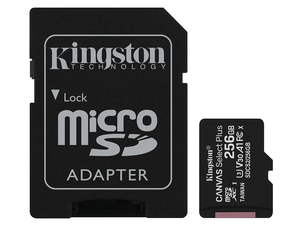 Kingston 256GB Canvas Select Plus microSD Memory Card - Flash Memory ...