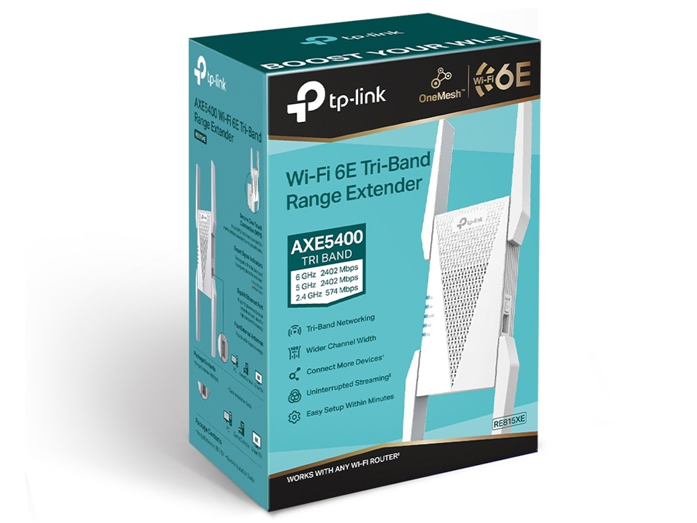 TP-Link AXE5400 Mesh Tri-Band Wi-Fi 6E Range Extender (RE815XE) - Range ...