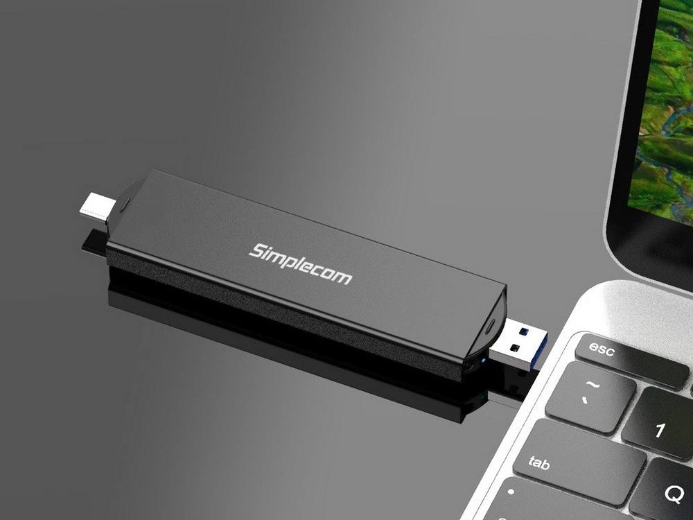 Simplecom SE522 NVMe / SATA M.2 SSD to USB 3.2 Gen 2 Dual USB Connector HDD Enclosure