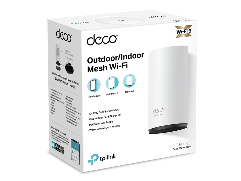TP-Link Deco X50-Outdoor AX3000 Whole Home Mesh WiFi 6 Unit - Modems ...