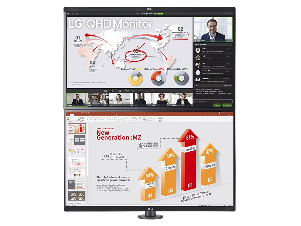 LG 27QP88D-BS Dual 27" QHD IPS HDR10 Daisy Chain Monitor - Buy Now