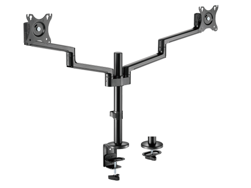 Brateck Premium Aluminum Articulating Dual Monitor Arm - Black ...