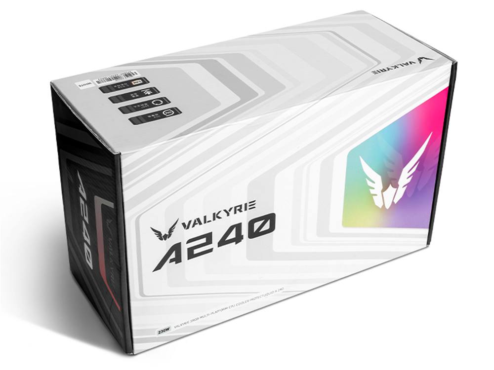 Valkyrie A240 240mm AIO Liquid Cooling with 2x 120mm A-RGB Fans - White ...