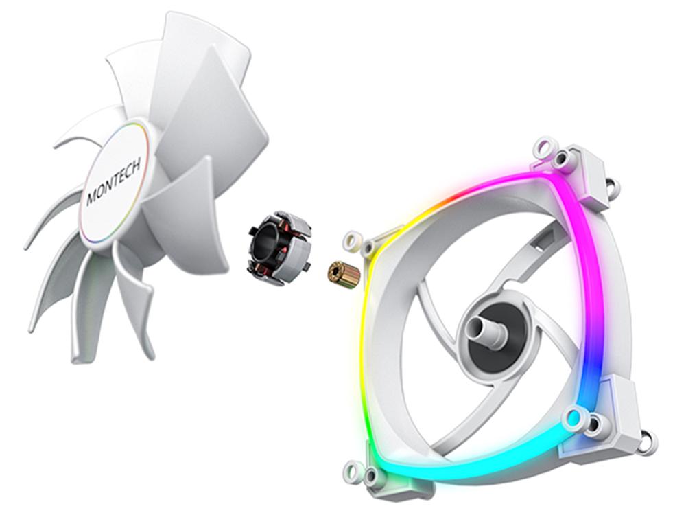 Montech Ax140 Pwm 140mm Argb Fan White Case Fans And Led Lighting