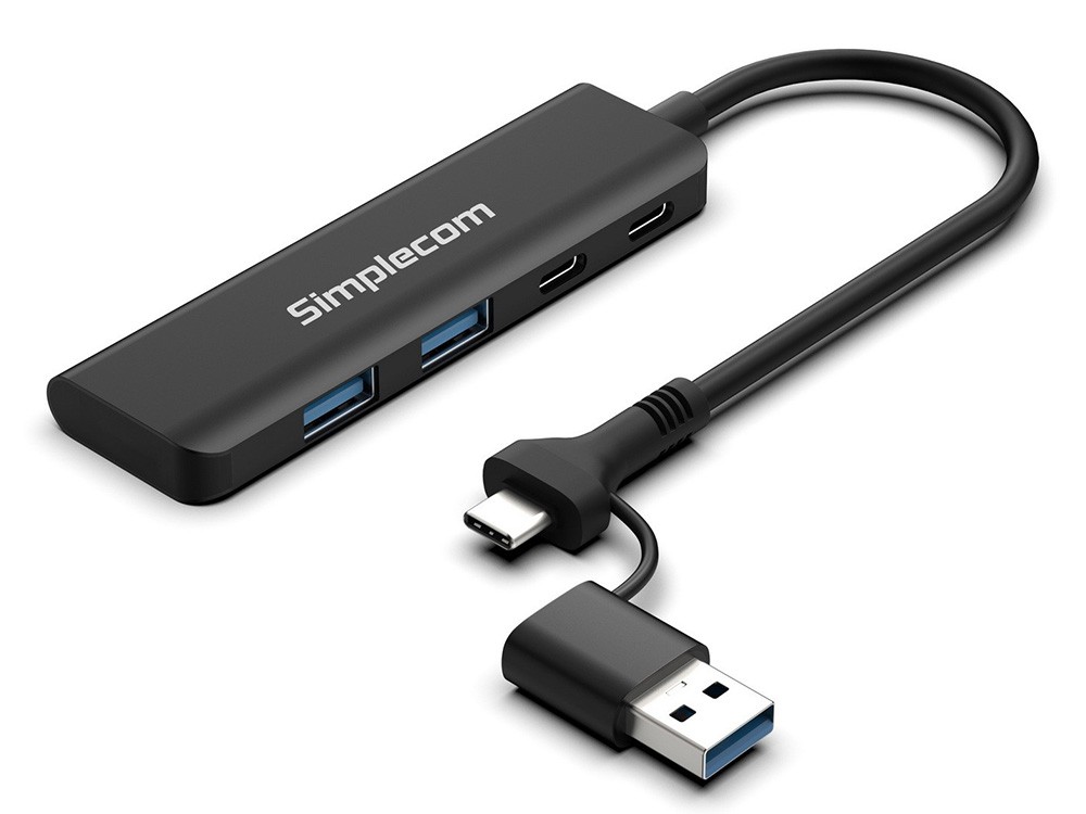Simplecom CH385 SuperSpeed USB-A and USB-C 4-Port Combo Hub | USB ...