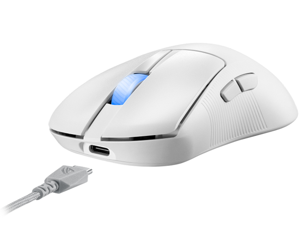 Asus ROG Keris II Ace Wireless Gaming Mouse - Moonlight White | ASUS Mice
