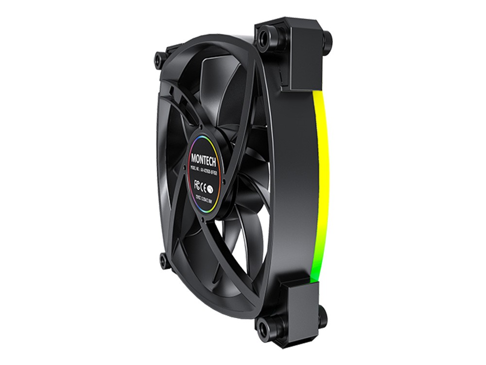 Montech AX120 PWM ARGB 120mm Fan - Black (3-Pack) [AX120 PWM Black 3 in 1]