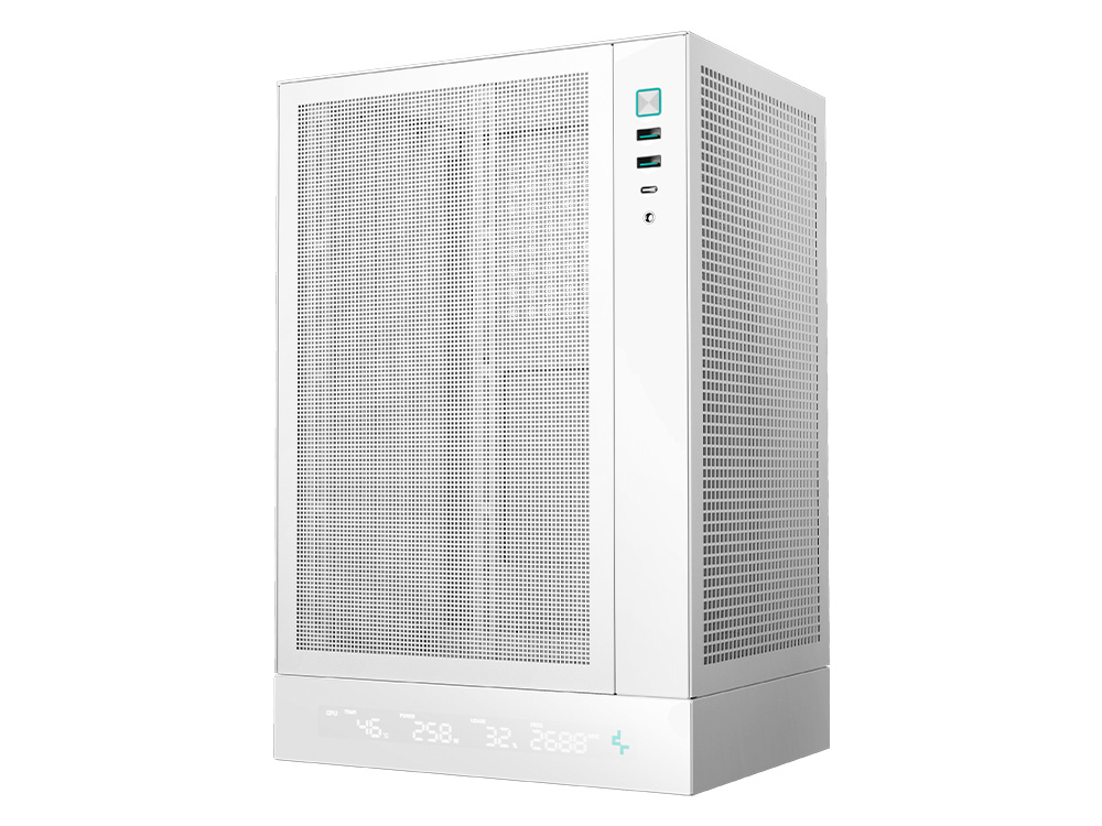 Deepcool CH170 DIGITAL WH Vertical Mini-ITX Case - White [R-CH170 ...