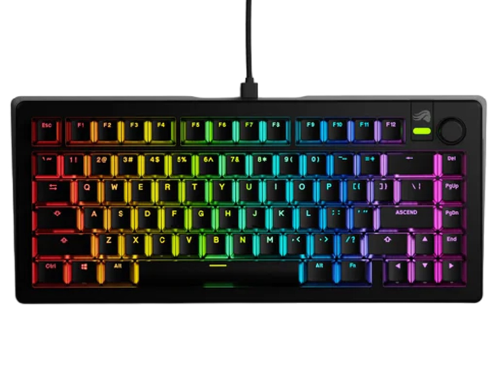 Glorious GMMK 3 75% Pre-Built Wired Fox Switch Gaming Keyboard - Black ...