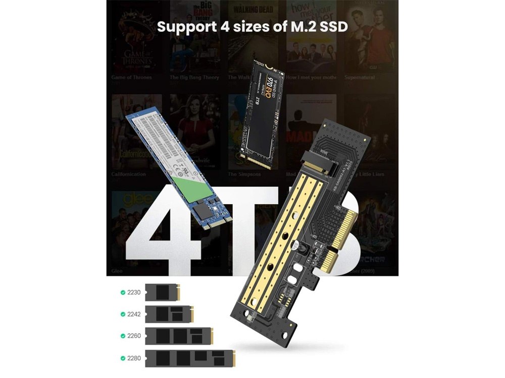 Ugreen CM302 M.2 NVME to PCI-E 3.0 ×4 Express Card Adapter – Support ...
