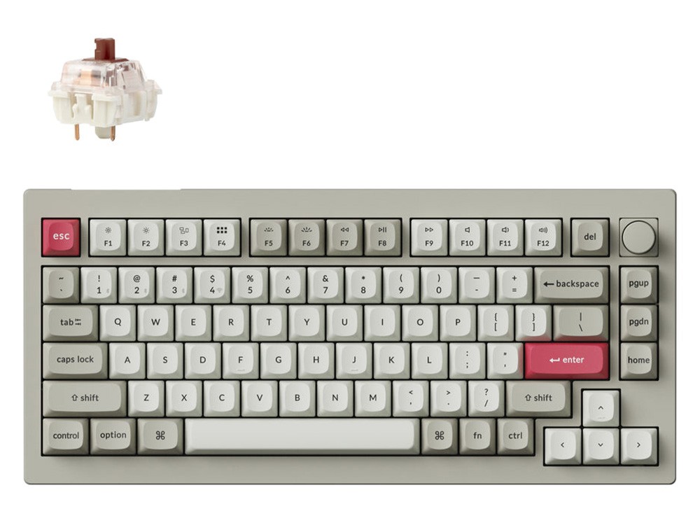 Keychron V1 Max QMK/VIA Wireless Gateron Jupiter Brown Switch ...