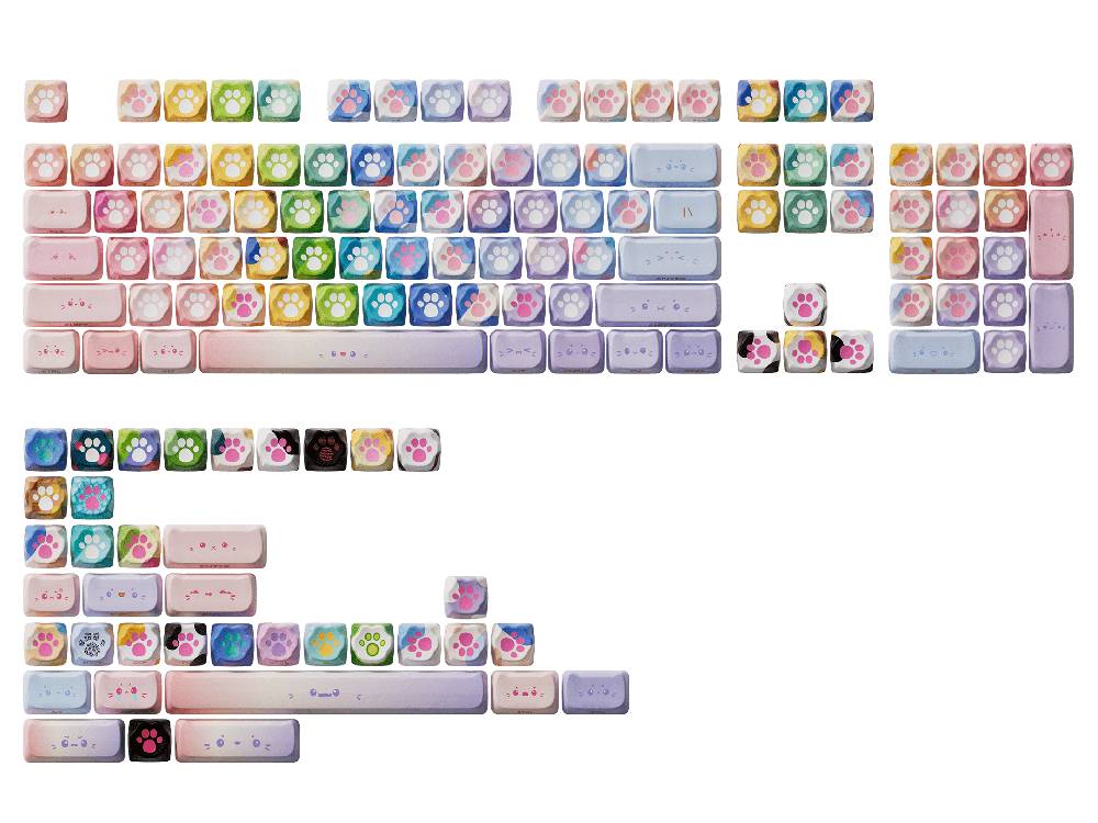 Akko Kitty Paws Keycap Set (142-key) [6925758631747]
