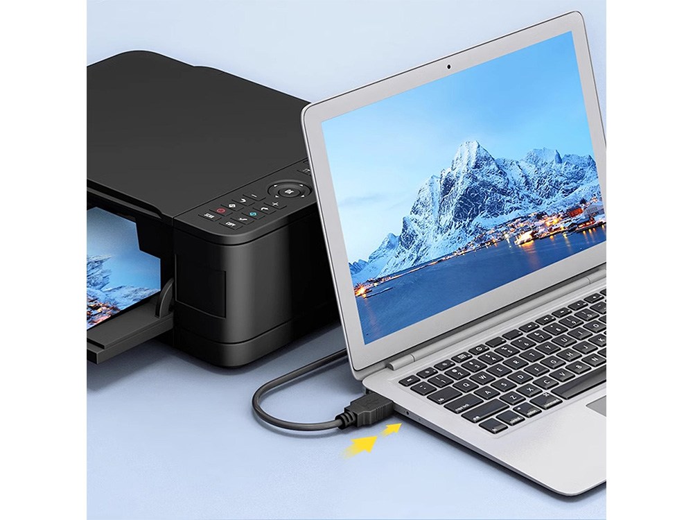 Cruxtec 1m USB-A to USB-B Cable [ATB-U2-1MBK]