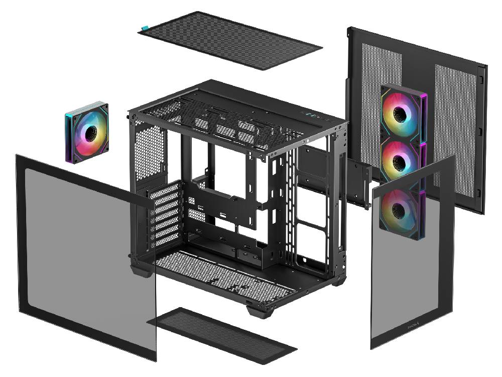 Deepcool CG530 4F Tempered Glass Mid-Tower Case - Black [R-CG530-BKADA4 ...