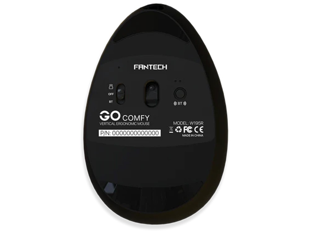 Fantech Go Comfy W195R Wireless Vertical Ergonomic Mouse - Grey/Black ...
