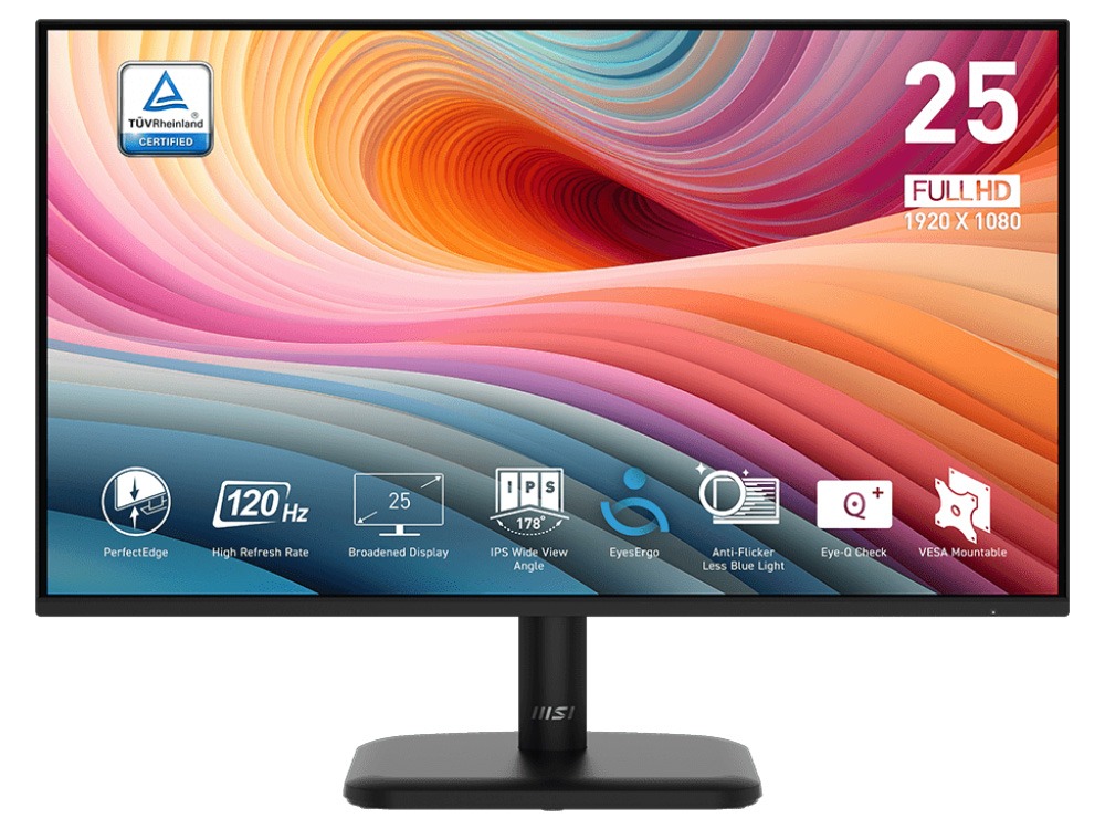 MSI PRO MP251L E2 24.5" FHD IPS 120Hz Business Productivity Monitor ...