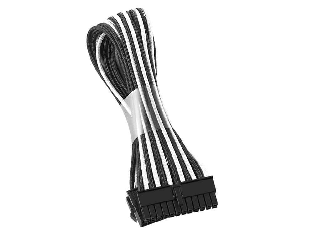 CableMod ModFlex ATX 30cm 24-pin Extension - Black / White [CM-CAB-24P ...