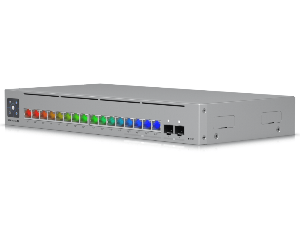 Ubiquiti Pro Max 16 PoE 16-port Layer 3 Etherlighting Switch [USW-Pro ...