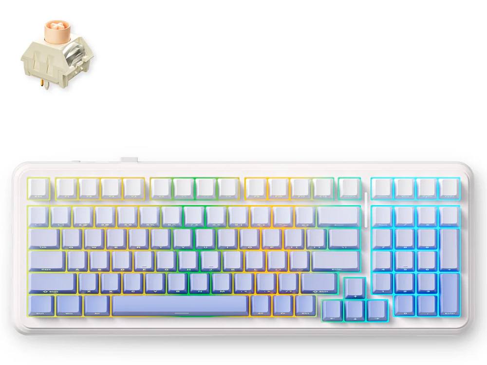 MCHOSE K99 V2 Hot-Swap Wireless Icy Creamsicle Switch Mechanical ...