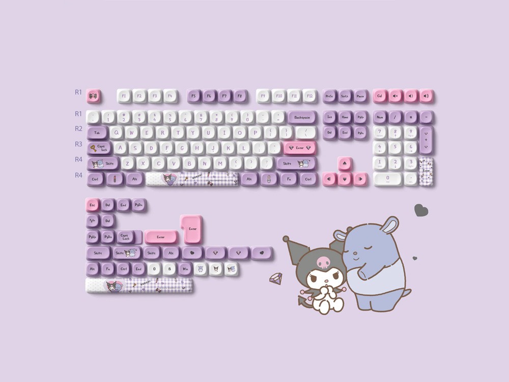 Akko Kuromi Moa Profile Keycap Set 138 Key [6925758631563]