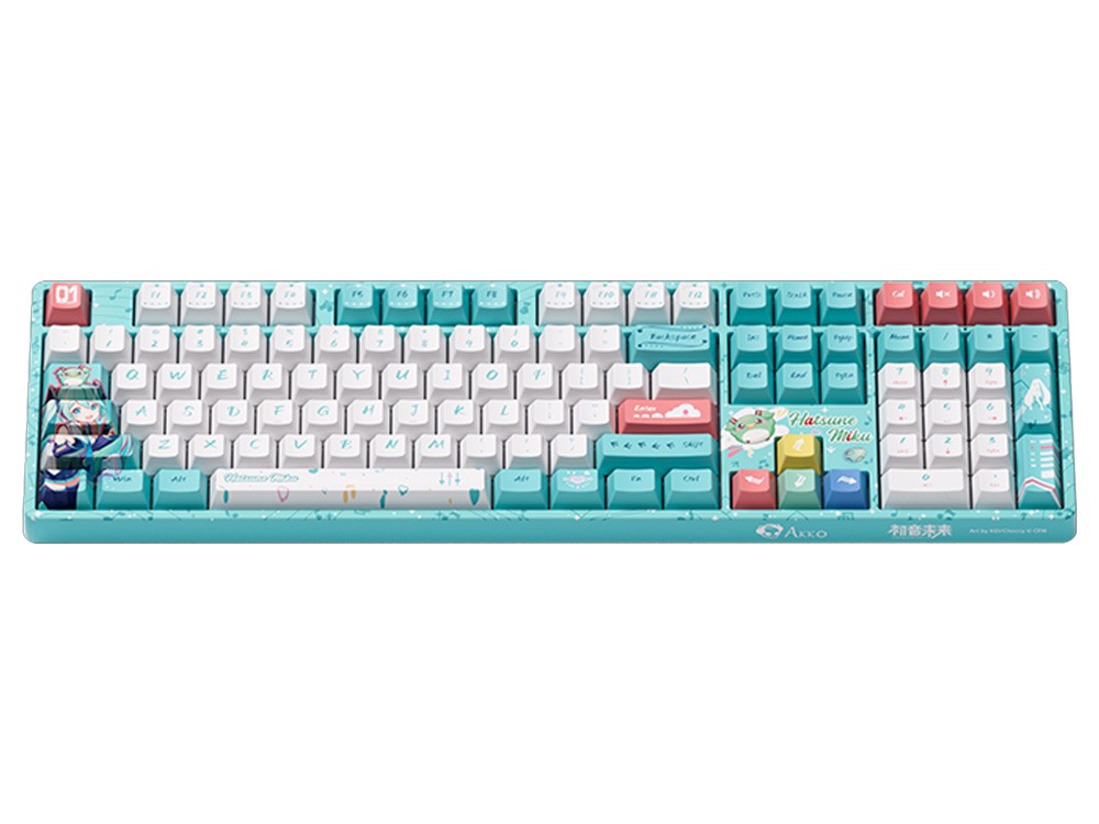 Akko 5108B Plus RGB Tri-mode Wireless Creamy Cyan Switch Mechanical ...
