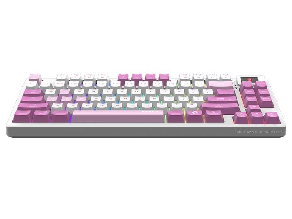 MSI Forge GK600 TKL Wireless RGB Linear Switch Gaming Keyboard - Violet ...