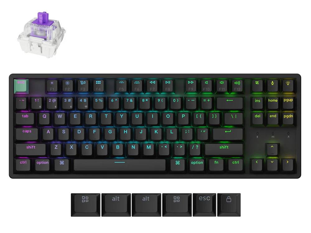 Keychron K8 HE Wireless Gateron Double-Rail Nebula Switch Keyboard ...