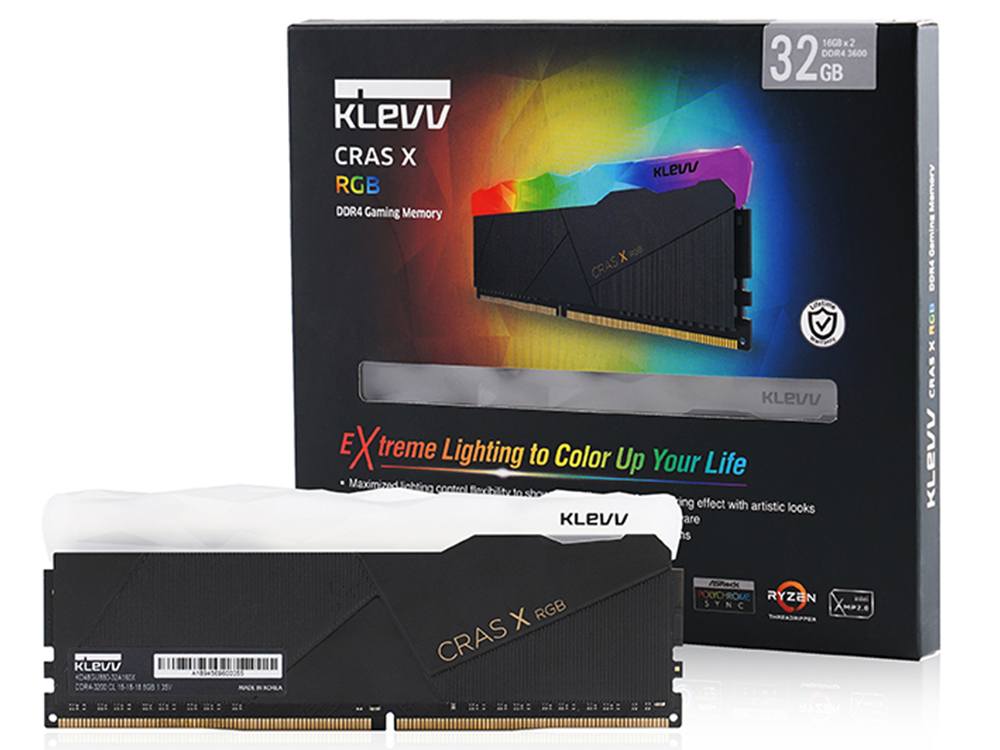 Klevv CRAS X RGB 32GB (2 x 16GB) DDR4 3600MT/s CL18 Desktop RAM - Black ...