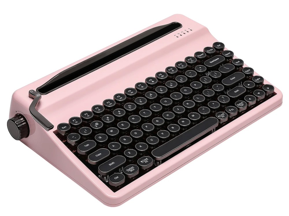 YUNZII QL75 Retro Typewriter QMK/VIA Wireless Onyx Tactile Switch ...