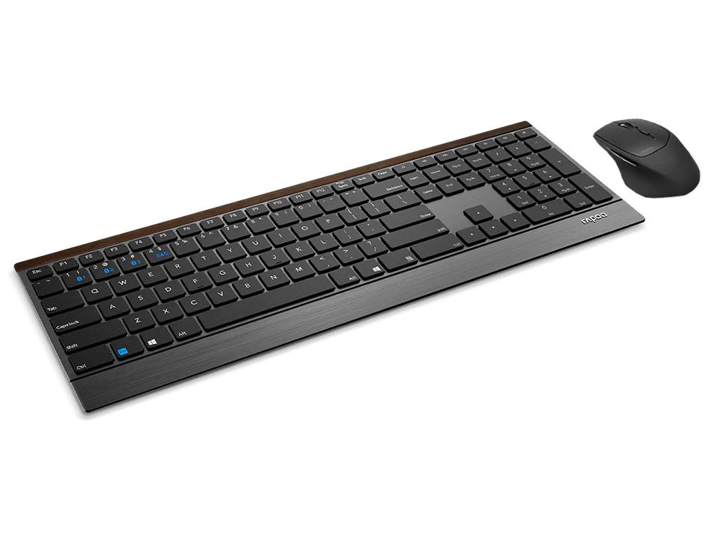 Rapoo 9500M Bluetooth and 2.4GHz Wireless Keyboard & Mouse Combo ...