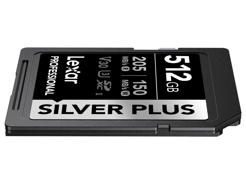 Lexar Professional Silver Plus 512GB SDXC UHS-I Card [LSDSIPL512G-BNNNG]