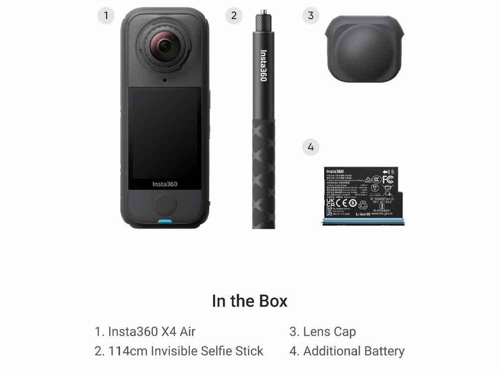 Insta360 X4 Air 8K 30fps 360 Action Camera (Starter Bundle) [INSTAONEX4AIRST]