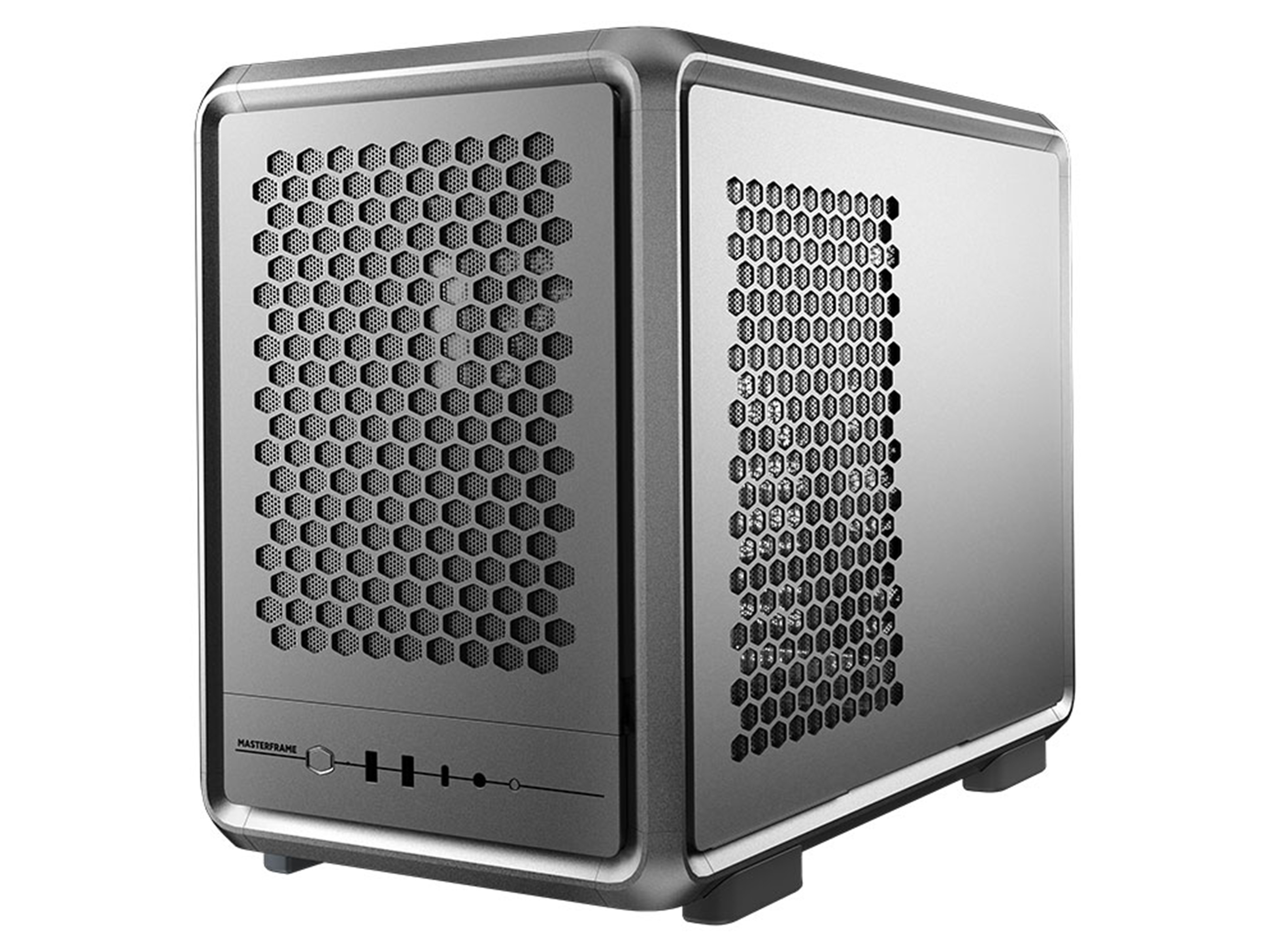 Cooler Master MasterFrame 400 Mesh Micro-ATX Case - Silver [MF400M-SHNN ...