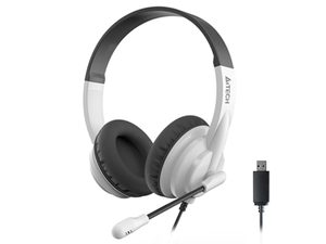 A4Tech Stereo USB Headset - Black & White [HU-10 Black+White]